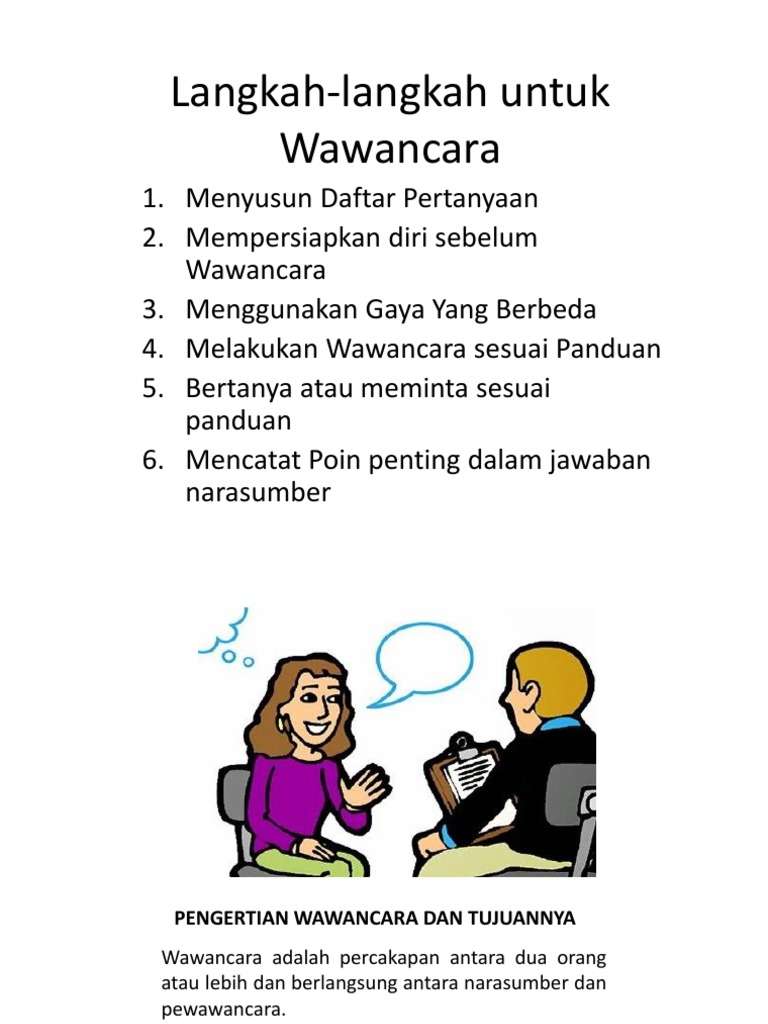 Langkah-Langkah Untuk Wawancara | PDF