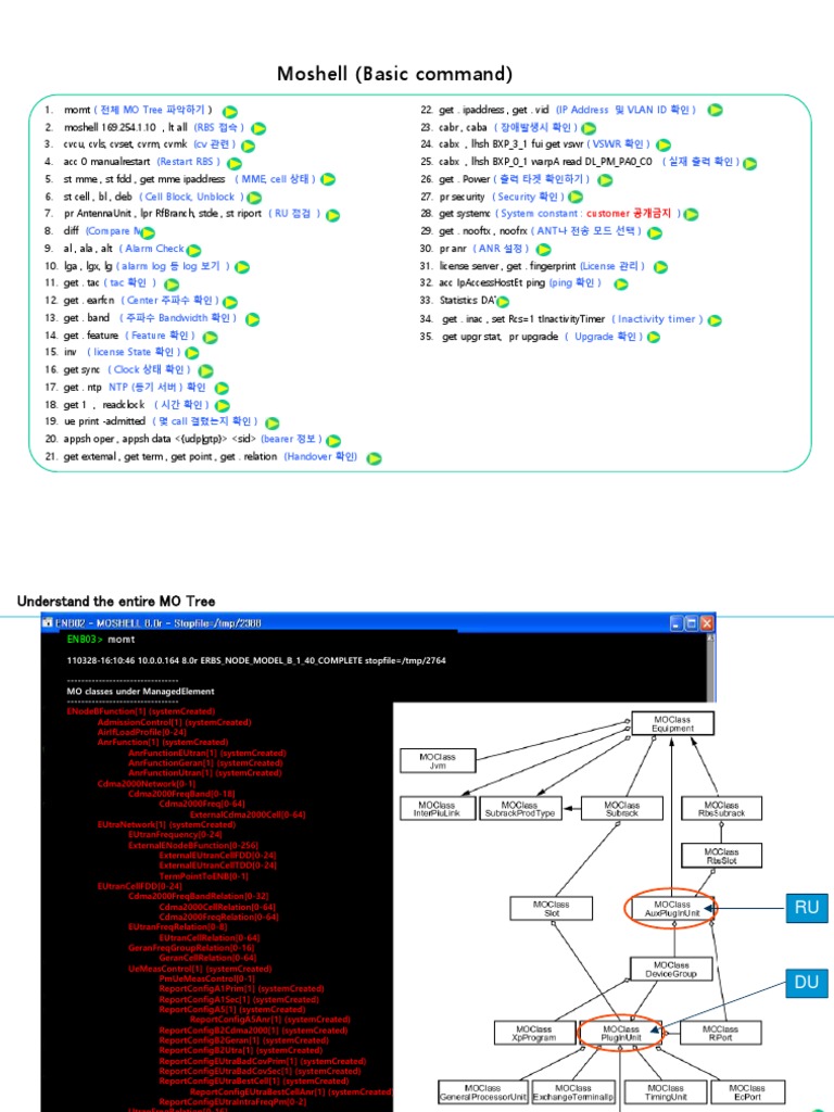 Basic Moshell Commands | PDF | Computer Data | Computing
