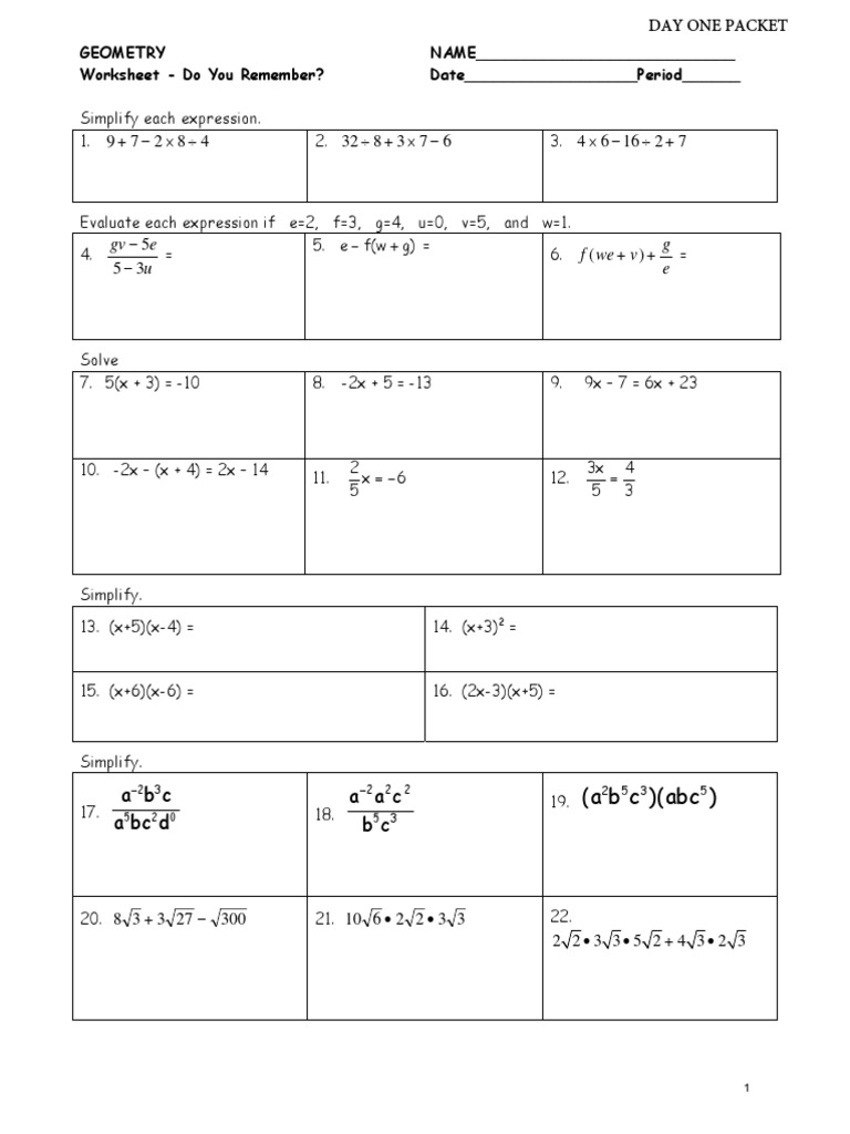 Geometry Packet Test Review | PDF | If And Only If | Mathematical Proof