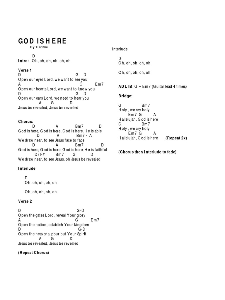 God Is Here | PDF