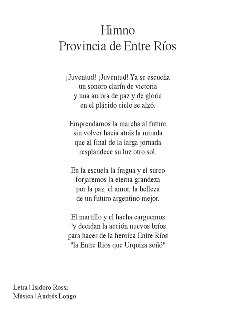 Himno Entre Rios PDF | PDF