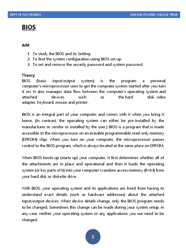 BIOS | Download Free PDF | Bios | Booting