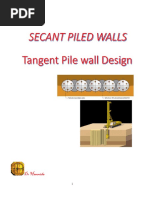 Secant Pile Wall Design and Analysis Example | PDF | Deep Foundation | Civil Engineering