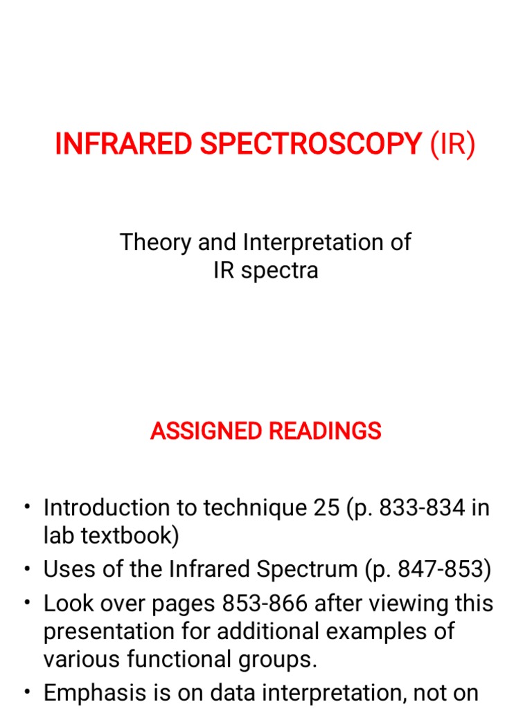Infrared Spectros PDF | PDF | Infrared Spectroscopy | Spectroscopy
