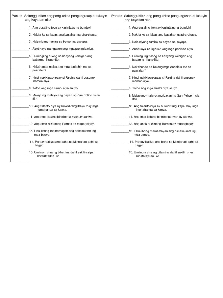 Kayarian NG Pang - Uri | PDF