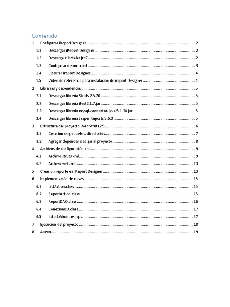 Guias Del Estudiante - Struts2 Con Jasper Reports | PDF | Páginas del servidor Java | Desarrollo ...