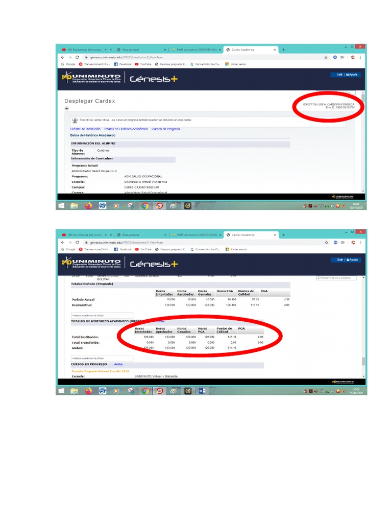 Sabana de Notas | PDF