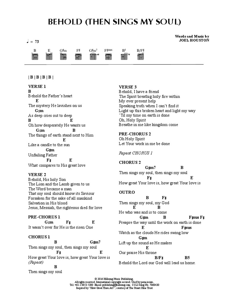 Behold Then Sings My Soul - LCC | PDF | Song Structure | Soul