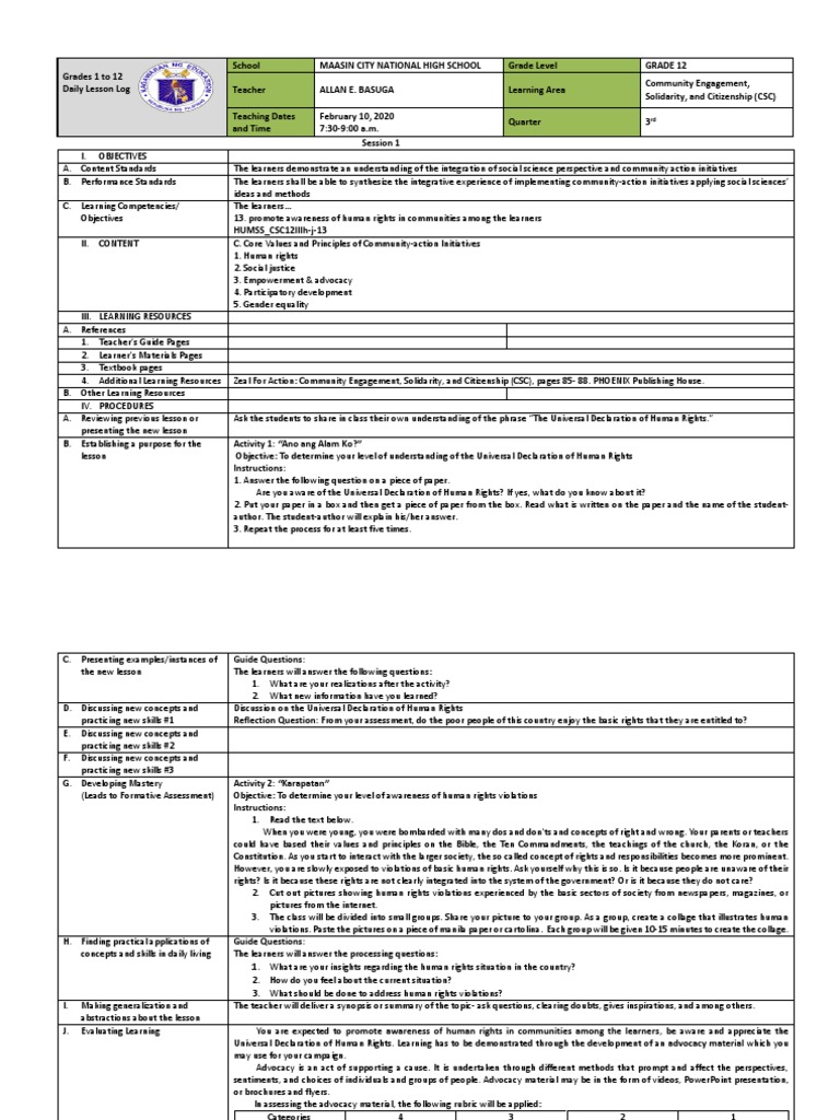 LC 13 - Promote Awareness of Human Rights in Communities Among The ...