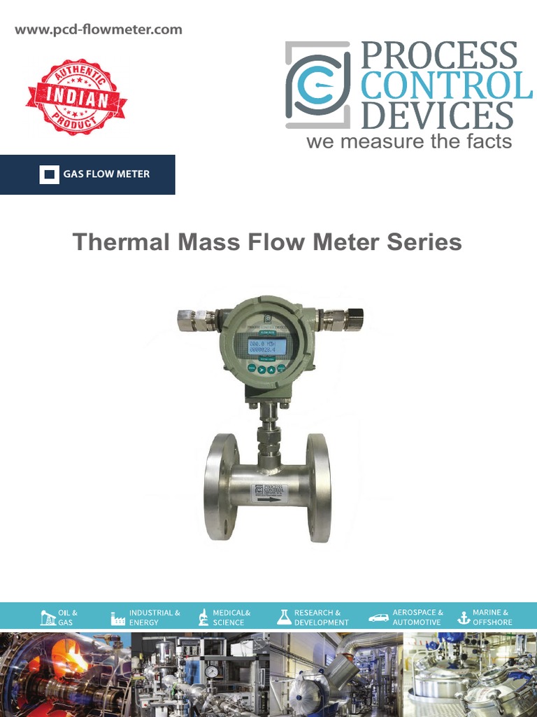 Thermal Mass Flow Meter | PDF | Fluid Mechanics | Gas Technologies