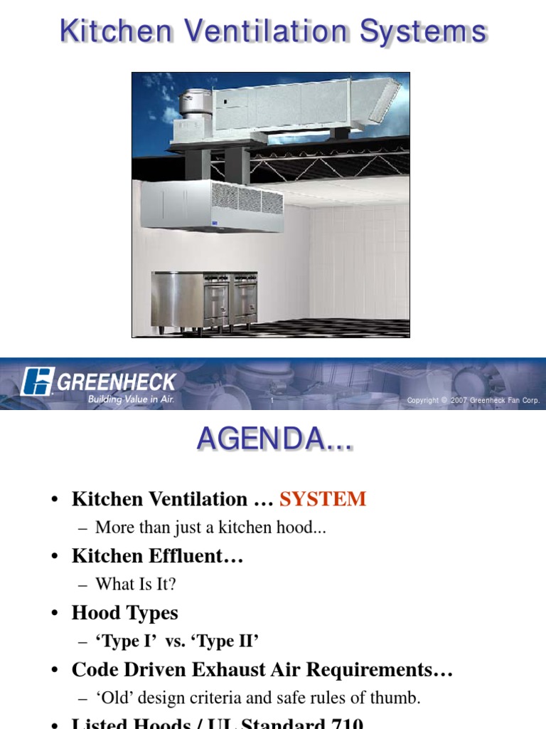 Kitchen Ventilation Systems PDF | PDF | Ventilation (Architecture ...