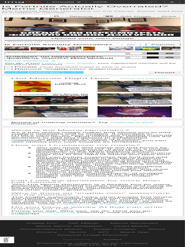 Is Fortnite Actually Overrated Meme Generator - Imgflip | Download Free ...