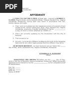 Affidavit of Partition | PDF