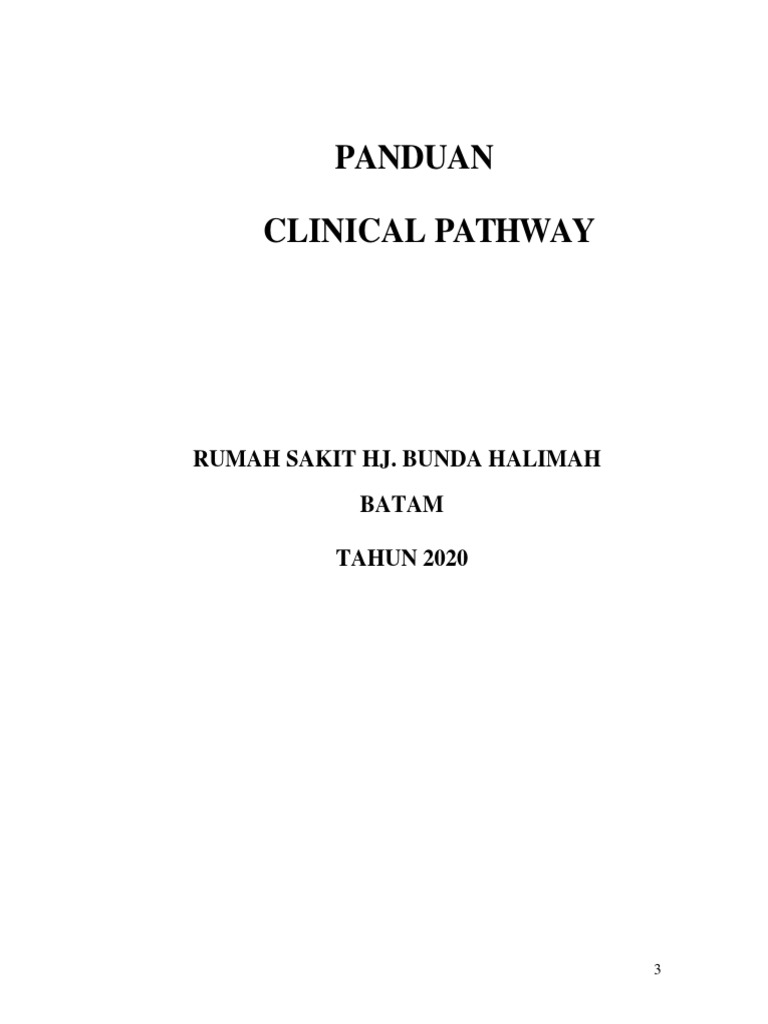Panduan Clinical Pathway | PDF