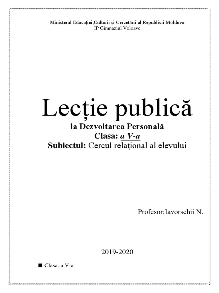Lectie Deschisa | PDF