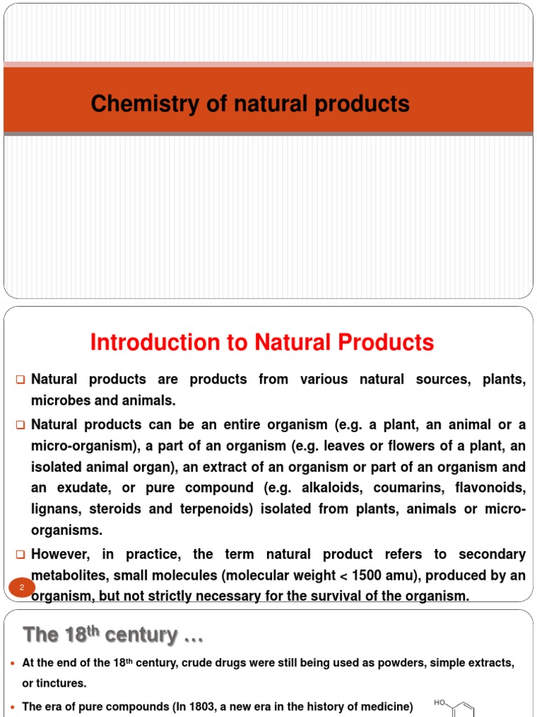 Introduction to Natural Products Chemistry | PDF | Natural Products ...