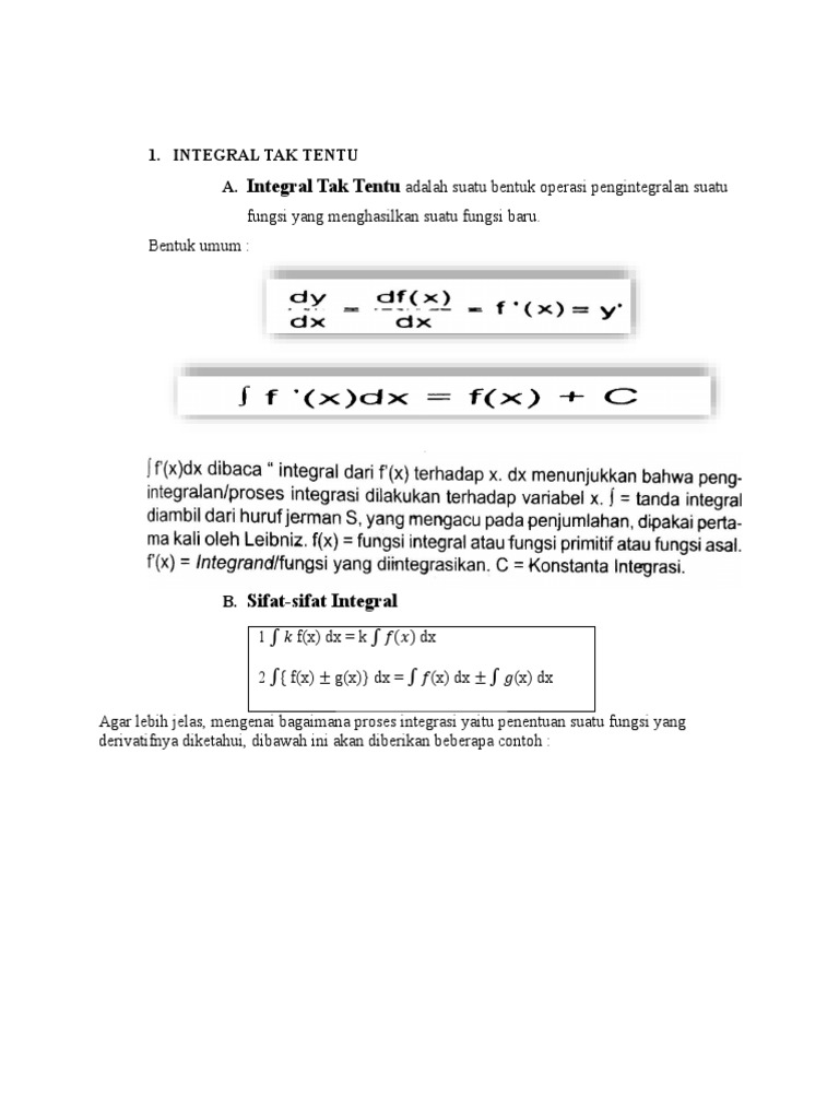 Sifat dan Metode Integral dalam Matematika | PDF