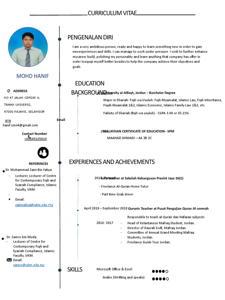 Mohd Hanif CV | PDF | Sharia | Islamic Jurisprudence