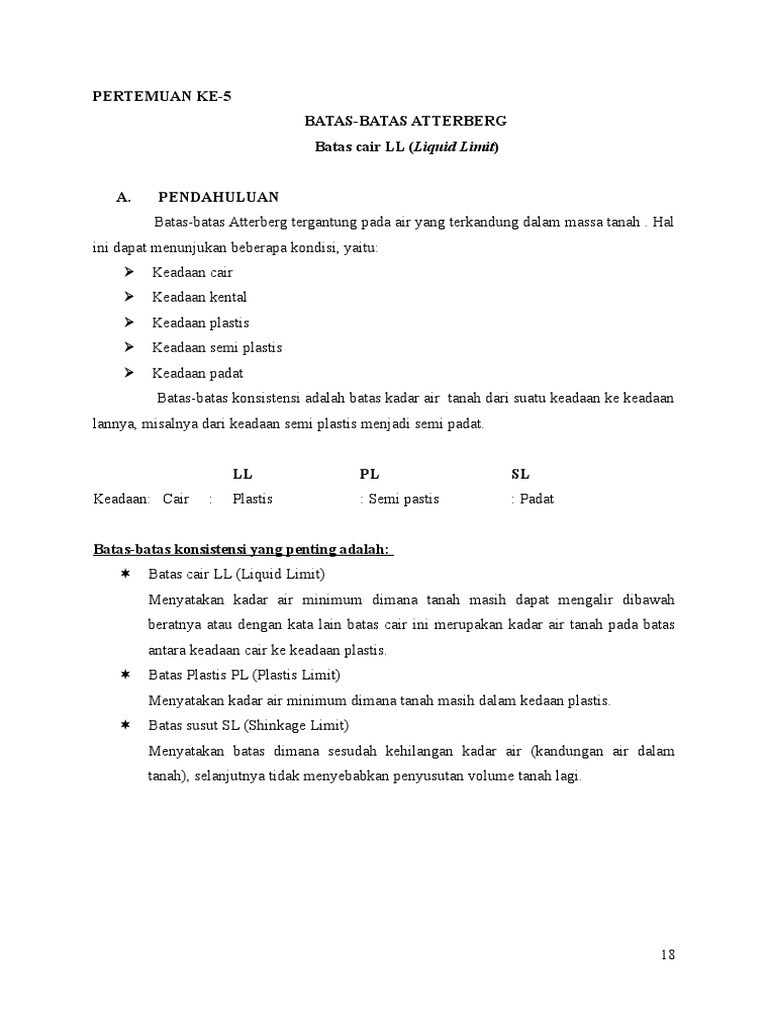 Laporan - Praktikum - Uji Batas Cair | PDF