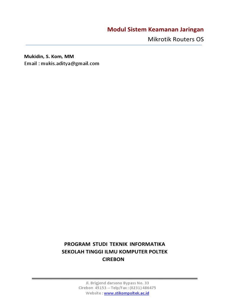 Modul Mikrotik | PDF