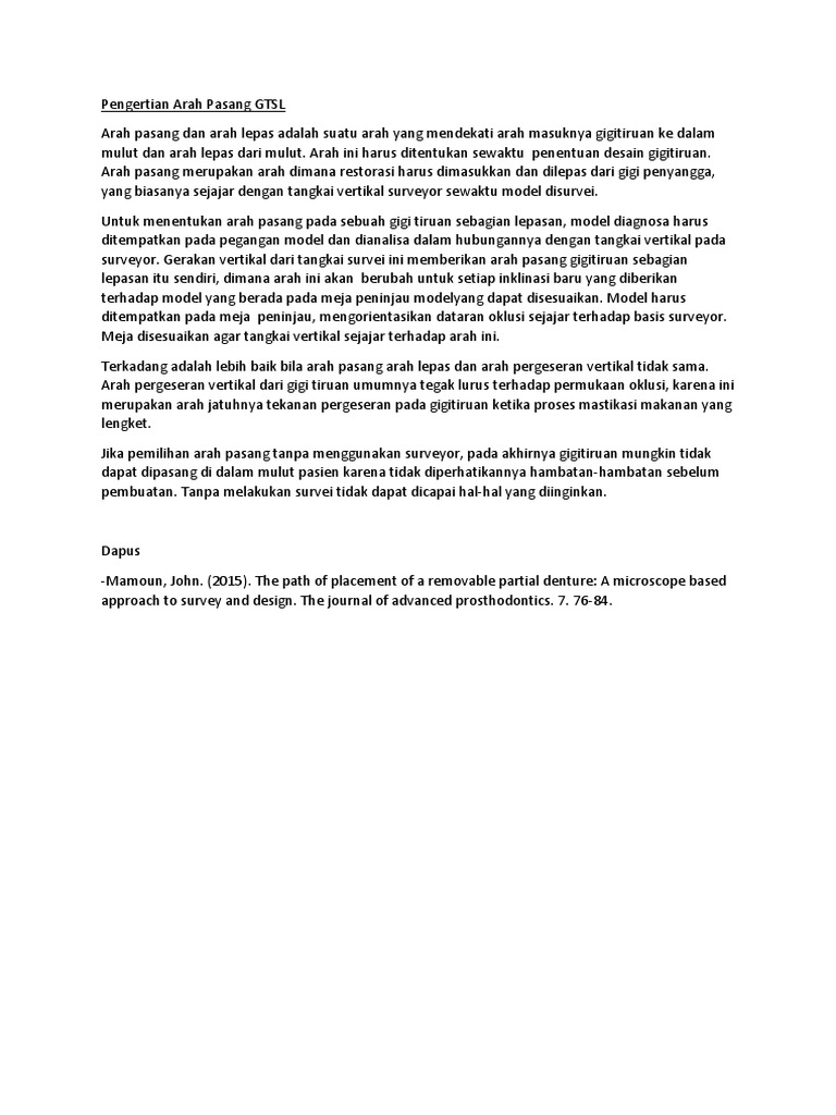 Pengertian Arah Pasang GTSL | PDF | Karier & Perkembangan | Seni