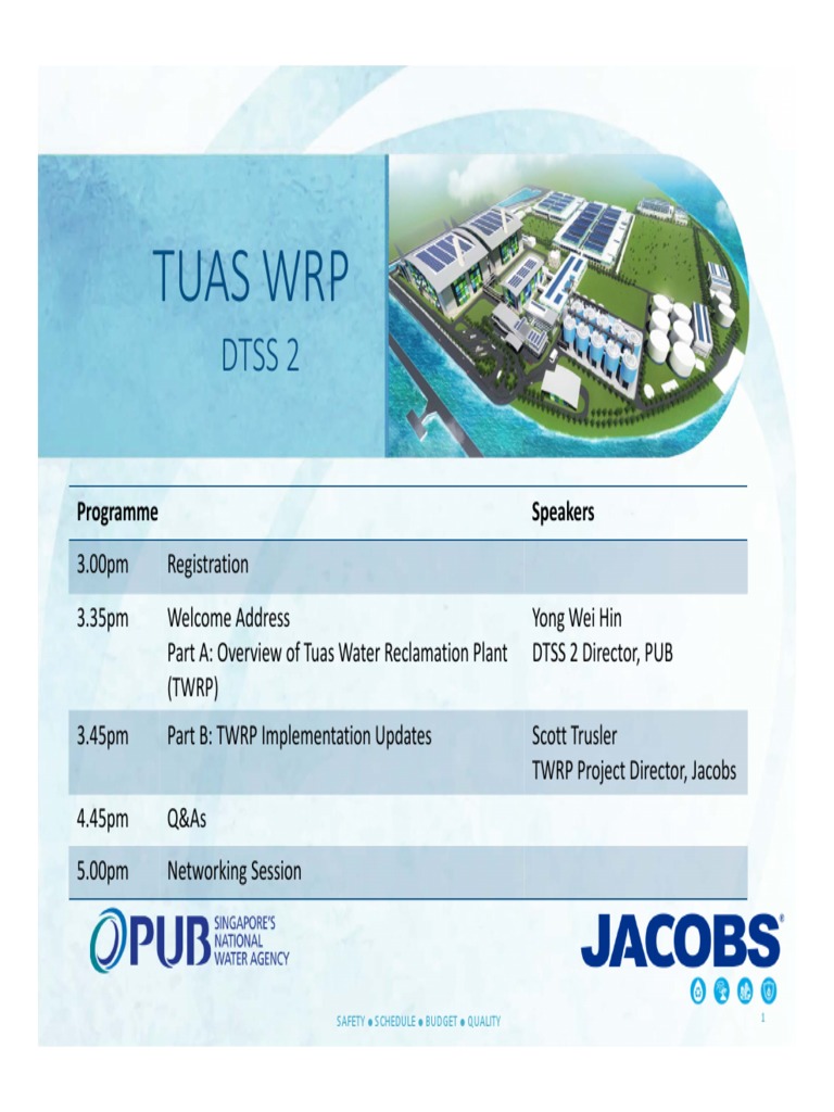 Tuas Water Reclamation Plant Overview | PDF | Sewage Treatment ...