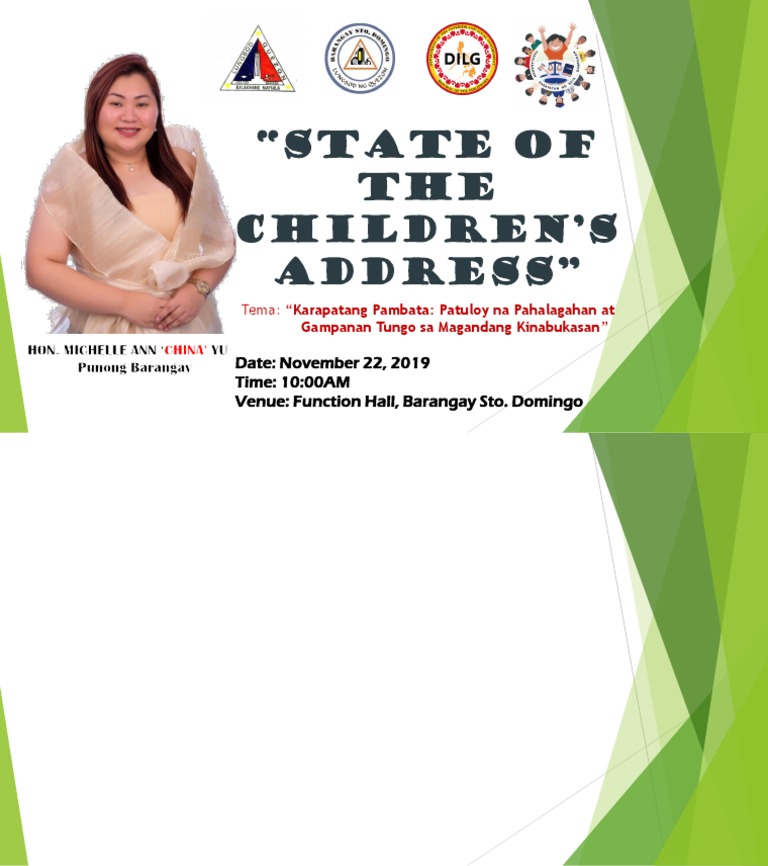 State of The Children's Address PDF | PDF