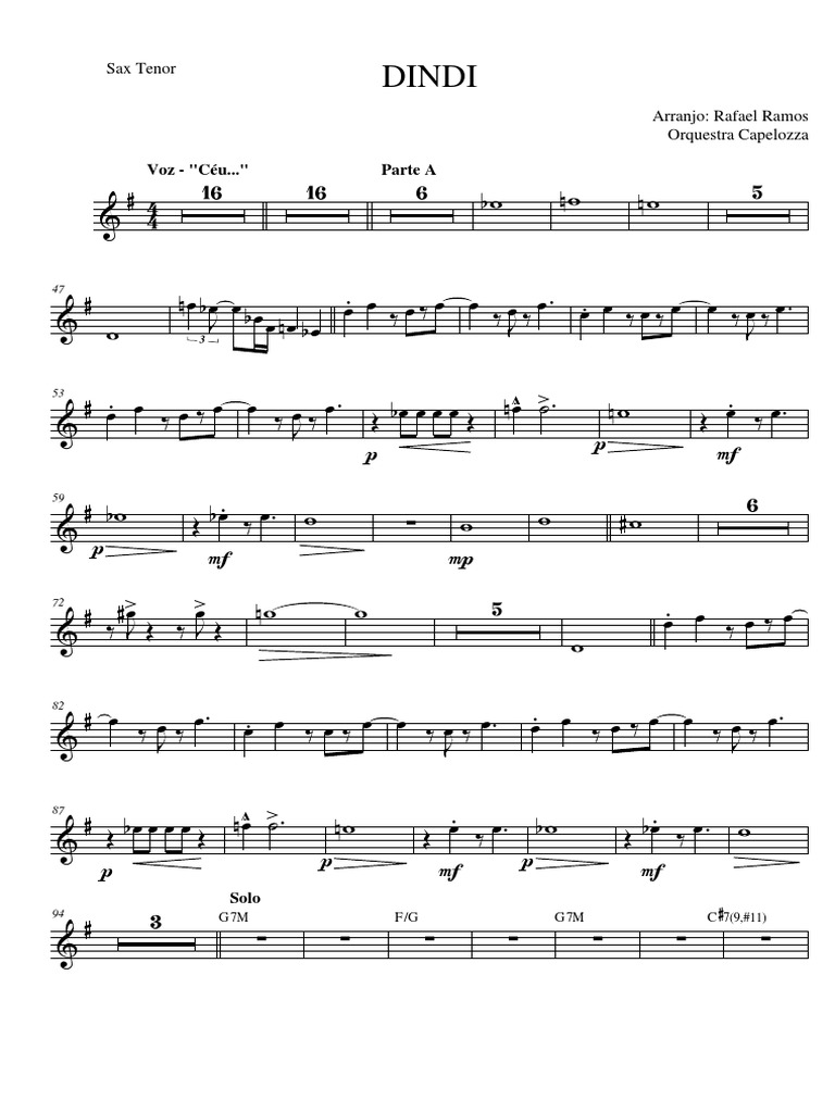 DINDI - Tenor Sax. | PDF