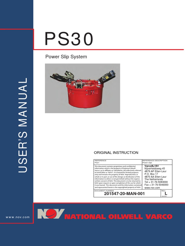 NOV PS-30 Power Slips | PDF | Personal Protective Equipment | Safety