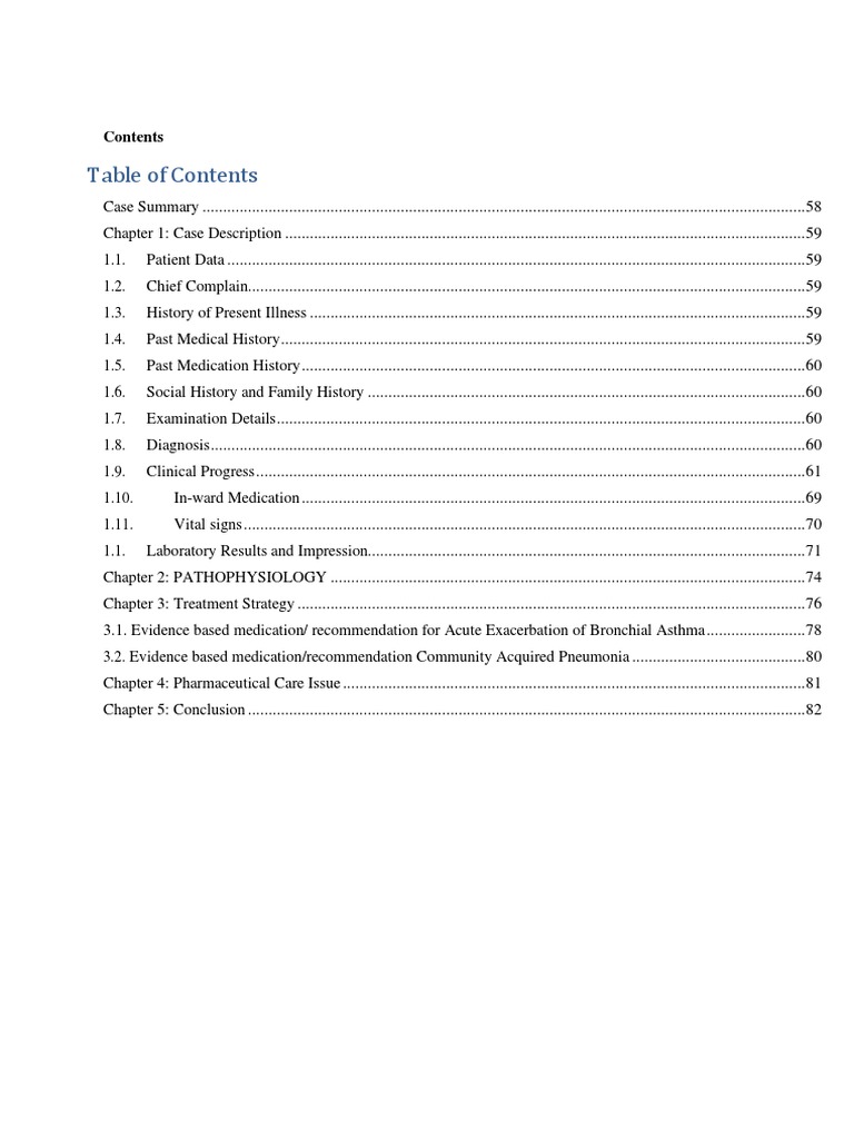 Example of Clinical Report | PDF | Asthma | Respiratory Tract