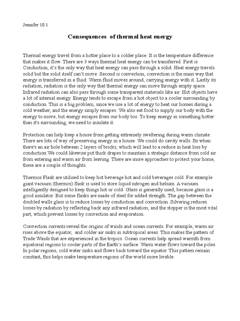 Physics Essay | PDF | Heat | Applied And Interdisciplinary Physics