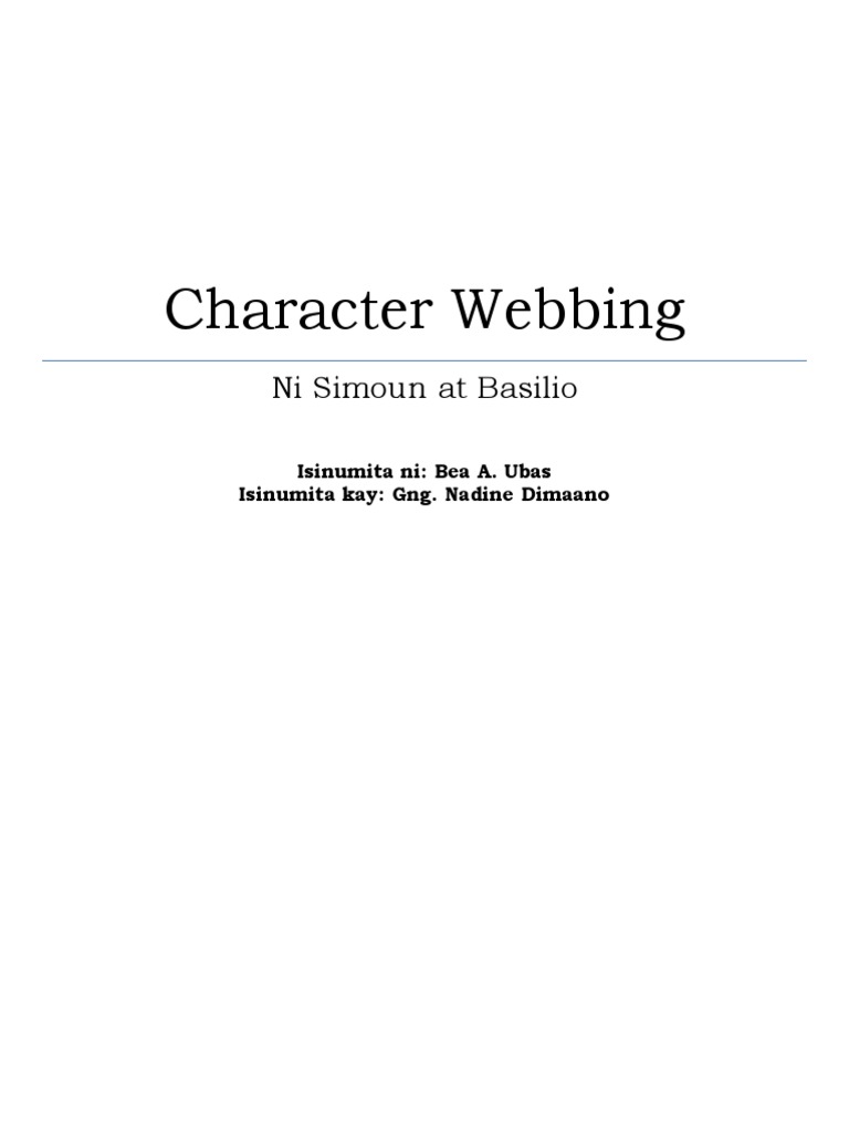 Character Webbing | PDF
