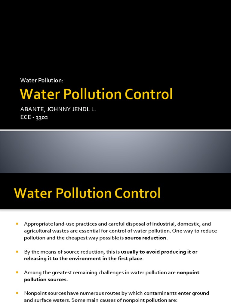 Water Pollution Control | PDF | Sewage Treatment | Water Pollution