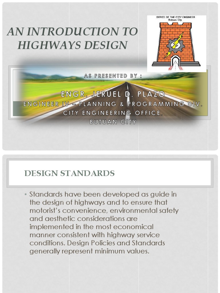 Seminar On Highway Design PDF | PDF | Road | Lane