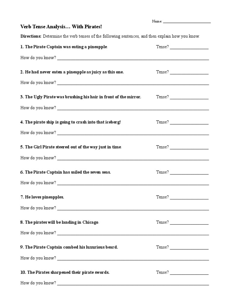 Verb Tense Analysis | PDF