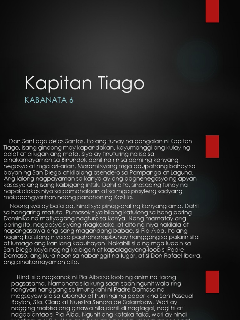 Kapitan Tiago Kabanata 6 | PDF