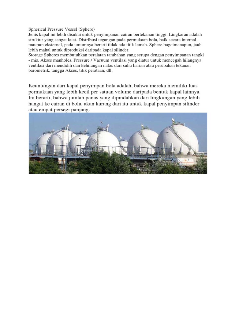 Spherical Pressure Vessel | PDF
