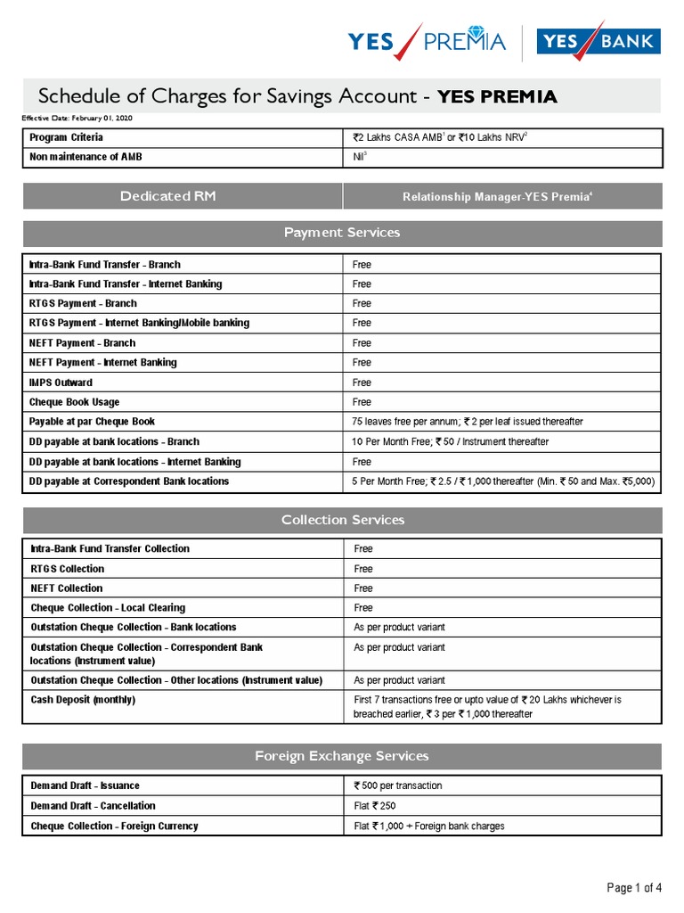 YES Premia Soc - Savings Account - A5 Dec 2019 - 01 | PDF | Cheque ...