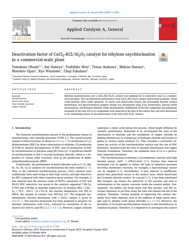 Cucl2 Catalyst Ohashi2019 | PDF | Catalysis | Chemical Reactions