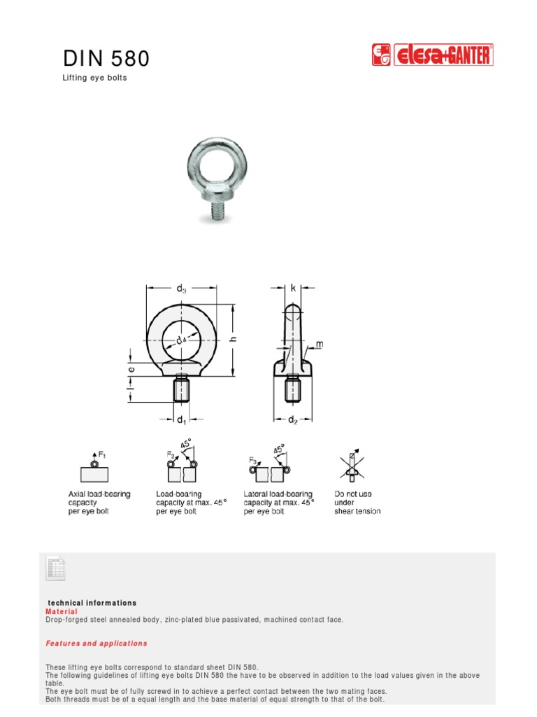BRD - Klee-Datablad DIN 580 PDF | PDF