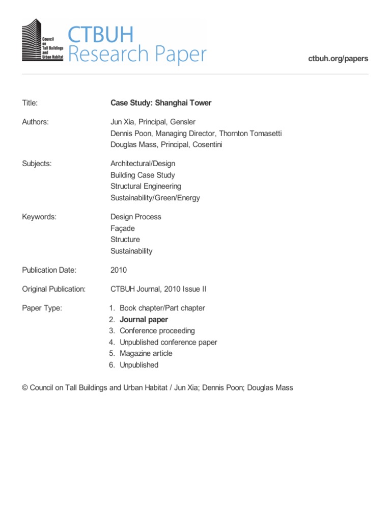 12 Case Study Shanghai Tower | PDF | Ventilation (Architecture) | Building Engineering