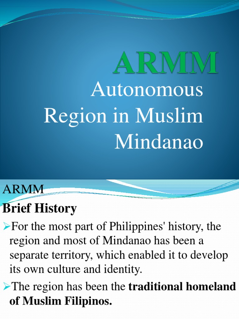 ARMM | PDF | Mindanao | Philippines