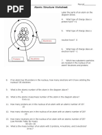 Subatomic Particles Worksheet | PDF | Atoms | Ion