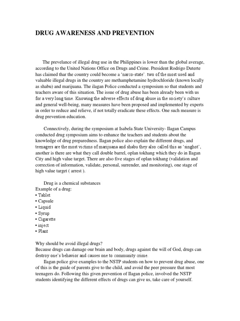 Drug Awareness and Prevention Strategies | PDF | Stimulant | Drugs