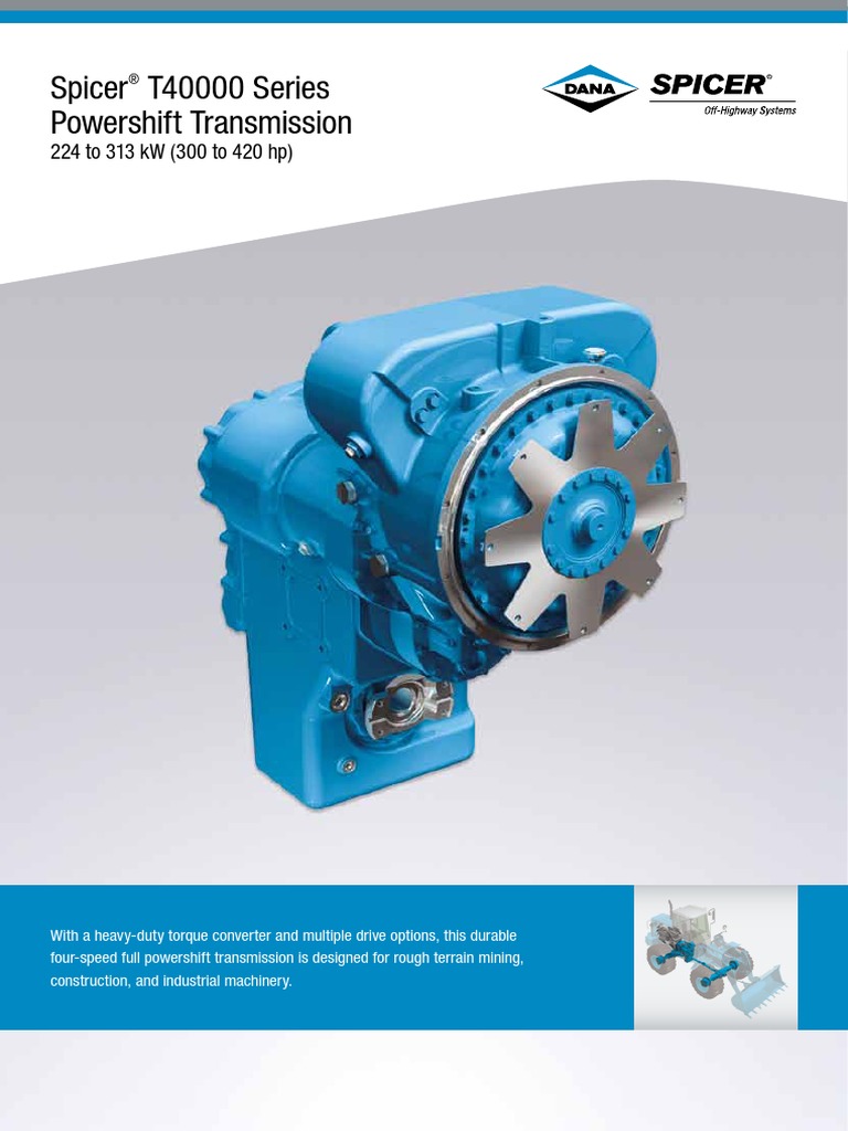 T40000 Series Powershift Transmission | PDF | Transmission (Mechanics) | Land Vehicles