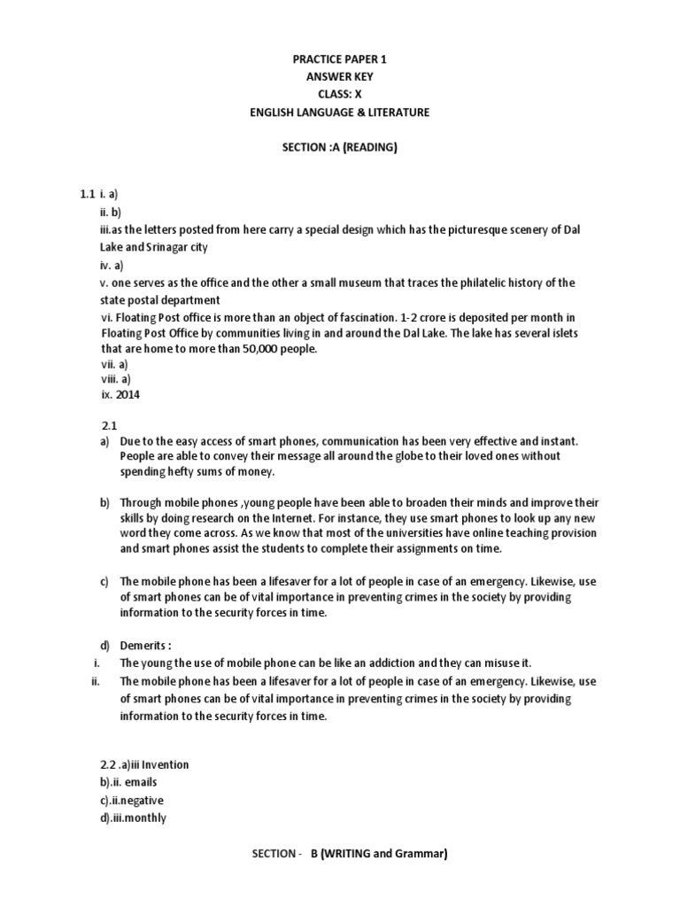 10 English Practice Paper 2020 Set 1 Marking Scheme | PDF | Courage ...