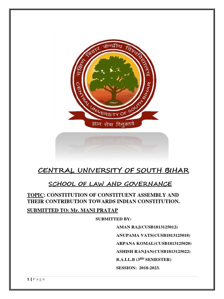 Constitutional History Project | PDF | Politics Of India | Government ...