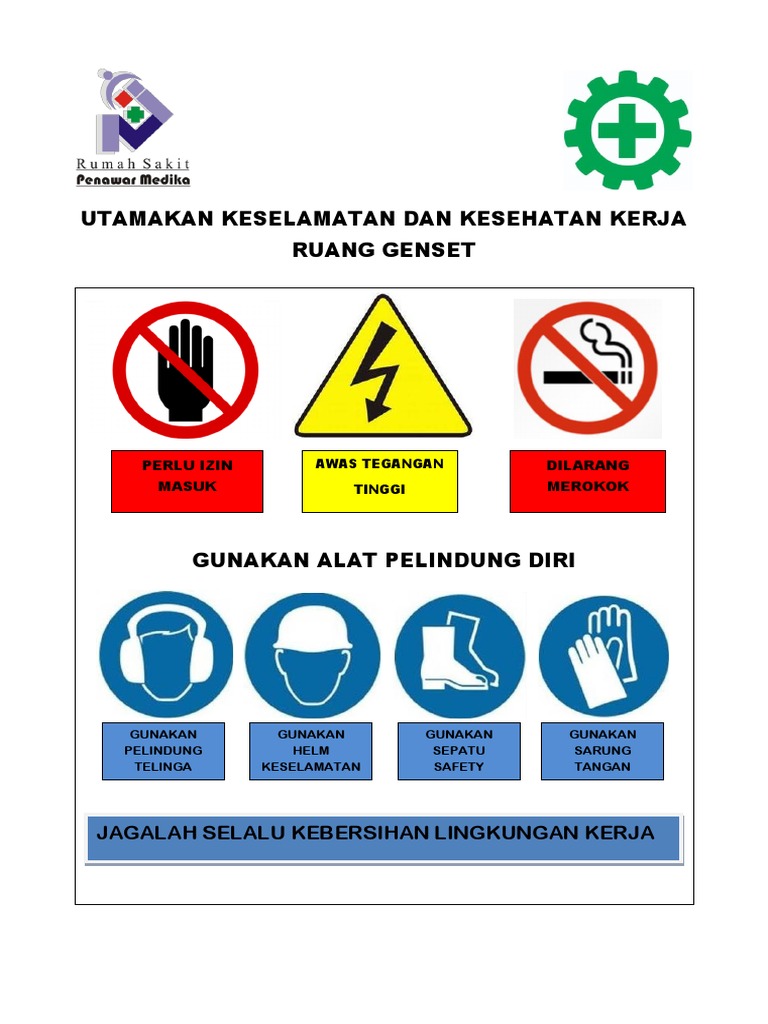 Papan Simbol K3 Ruang Genset | PDF