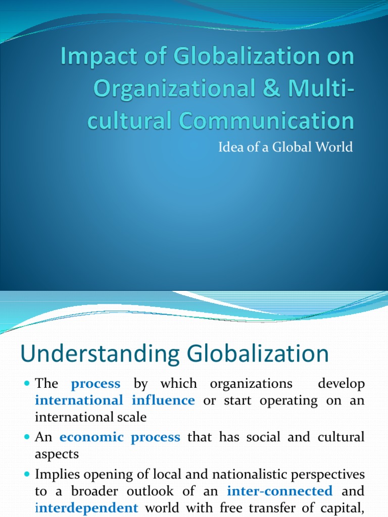 Globalization & Cultural Communication | PDF | Communication | Human ...