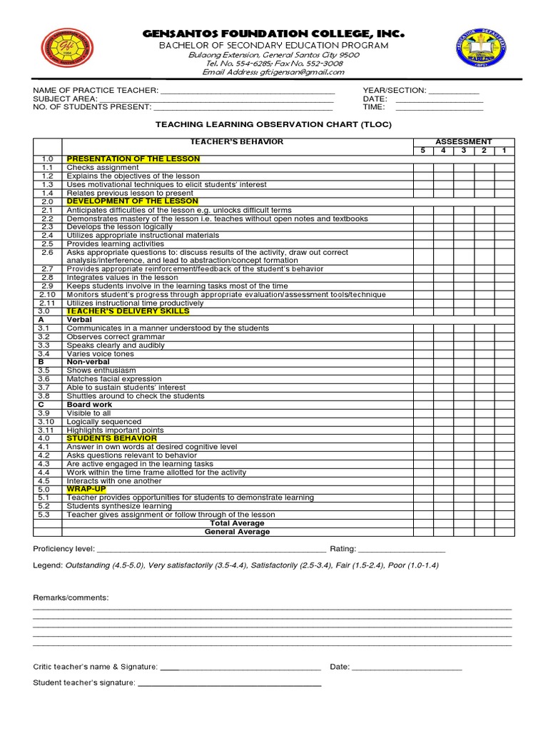 TLOC For PT | Download Free PDF | Teachers | Neuropsychology
